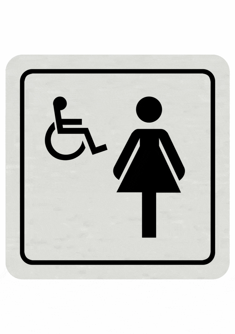 Piktogram – WC ženy, invalidi | KRIŽAN - safetyshop